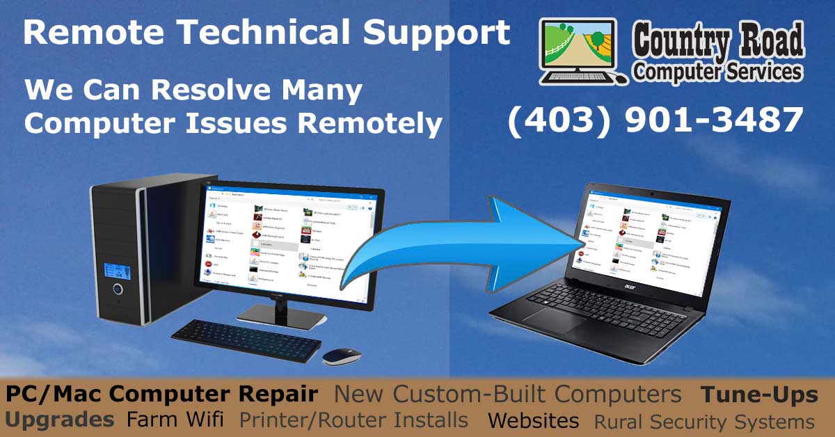 Remote Technical Support - Country Road Computer Services